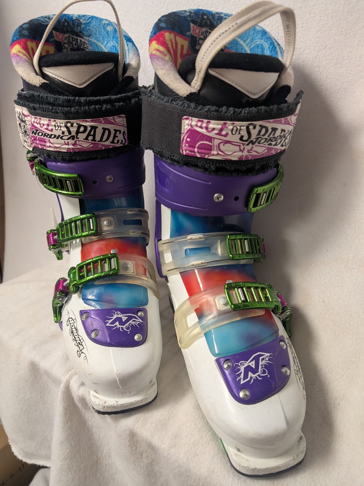 Nordica Ace Of Spades Ski Boots Size 27.5 Color Green Condition Used ...