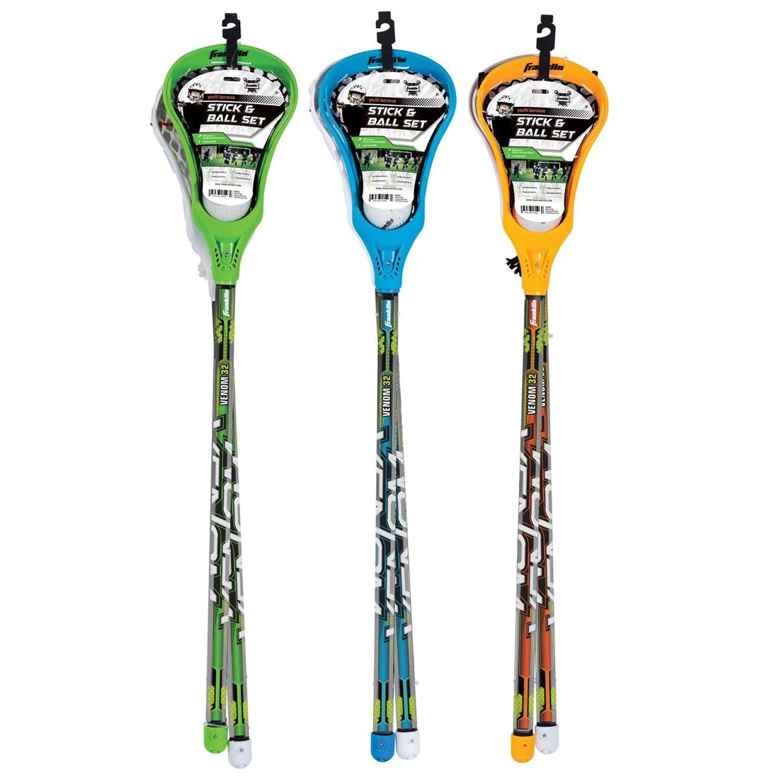 Franklin 32" Youth Venom Lacrosse 2 Stick and Ball Set New – Replays ...